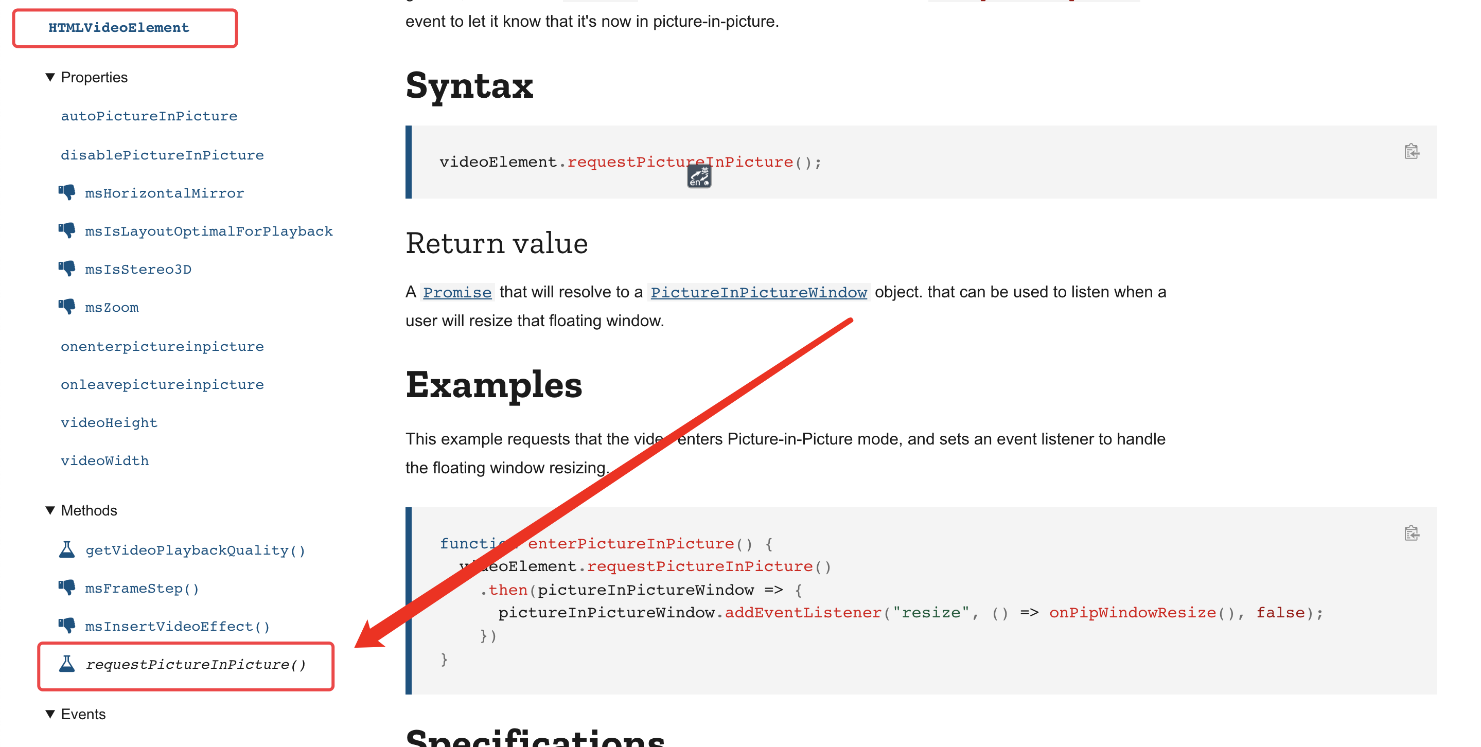 [Web] VideoElement lacks the requestPictureInPicture method. · Issue #91205 · flutter/flutter ...