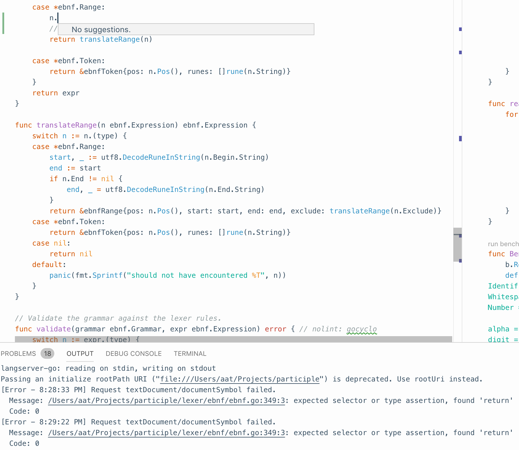 Go Langserver Modules Failing To Complete With Expected Selector Or 
