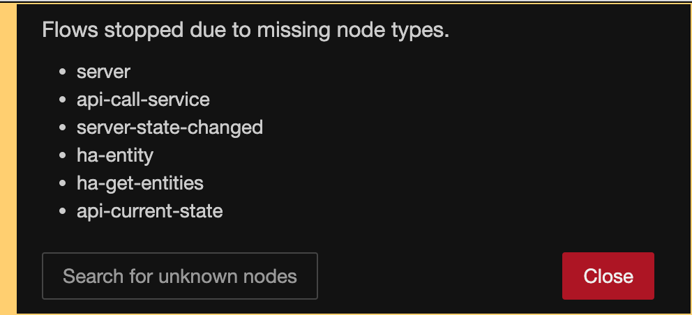 Cannot see home assistant nodes · Issue #1500 · hassio-addons/addon-node-red · GitHub