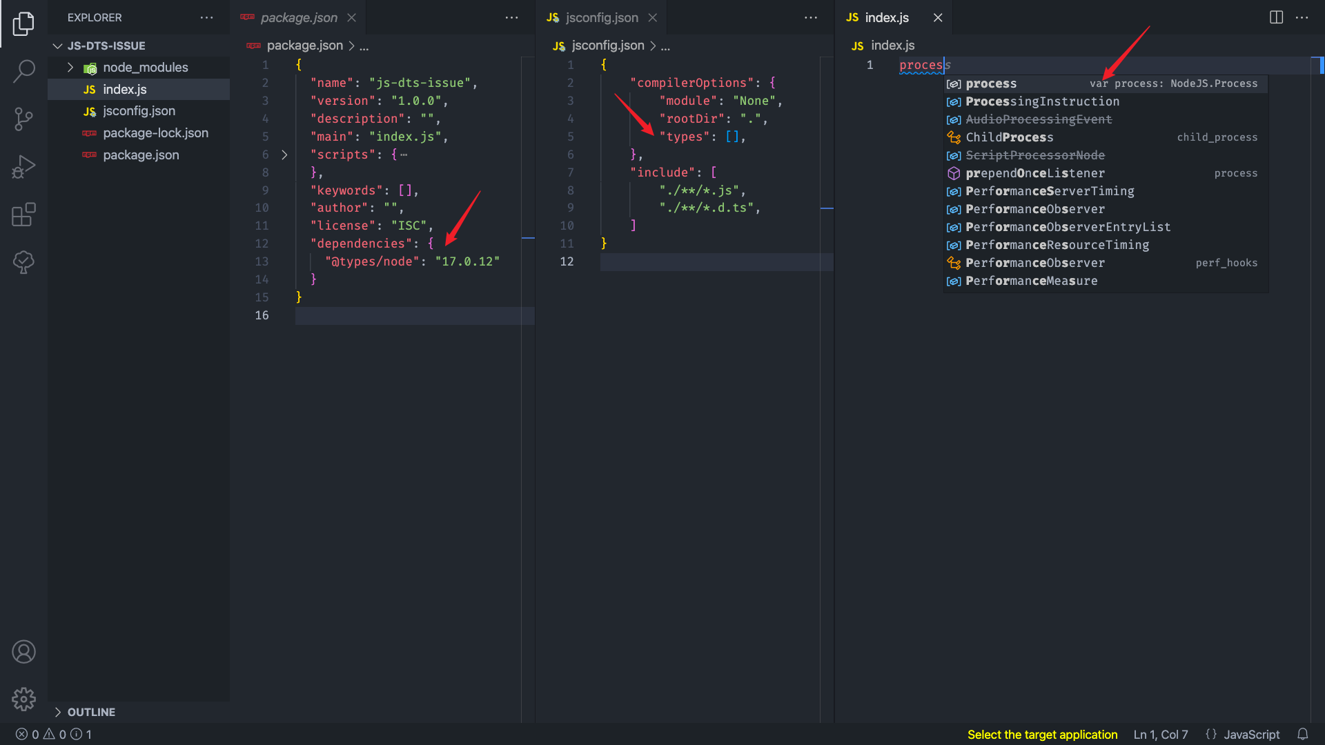 [BUG][javascript] "types" compiler option in jsconfig.json doesn't work · Issue #328 ...