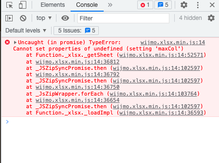 Cannot set properties of undefined (setting 'maxCol') · Issue #195 · jjuback/gc-excelviewer · GitHub