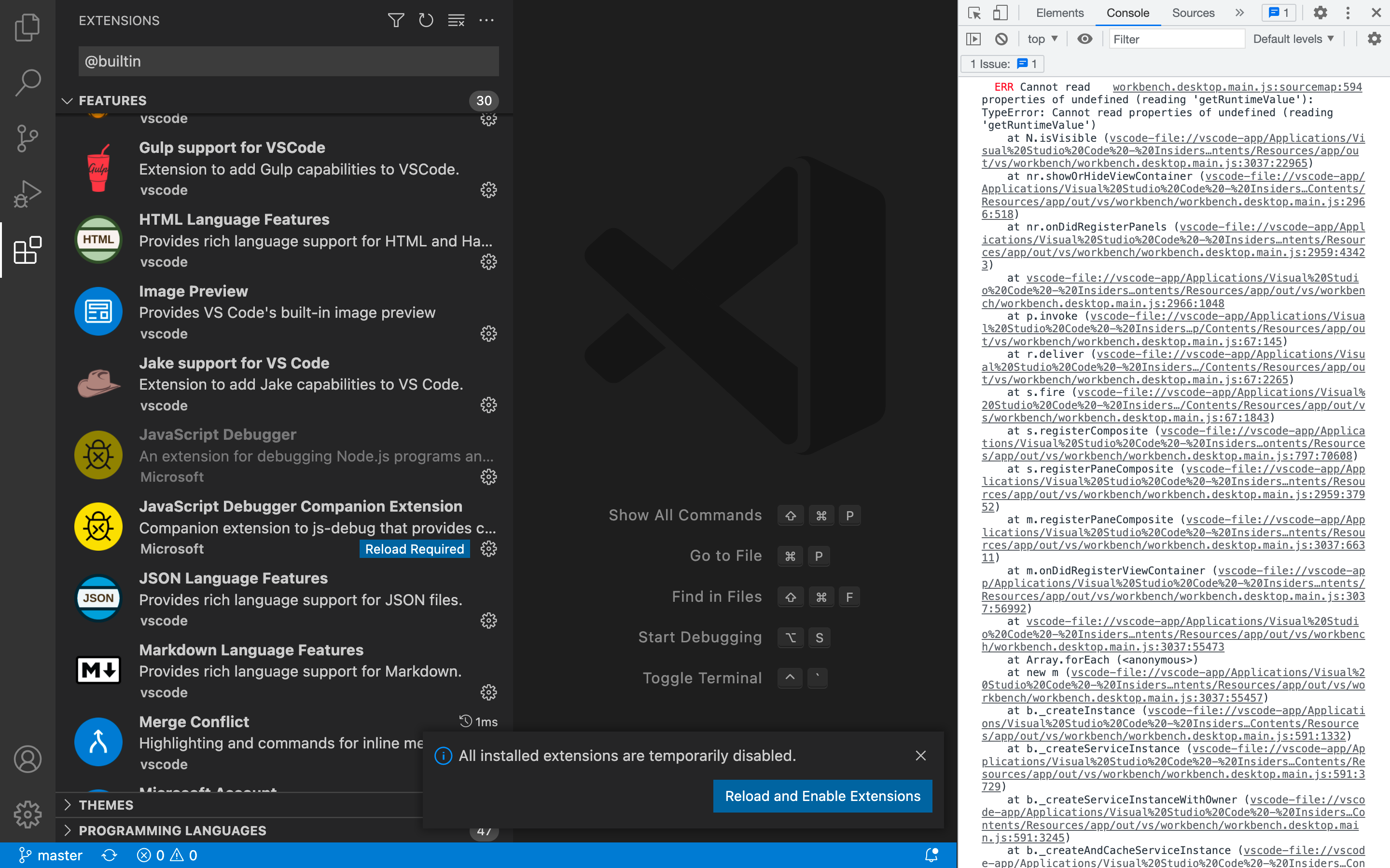 builtin extension ms-vscode.js-debug-companion always show reload · Issue #149371 · microsoft ...