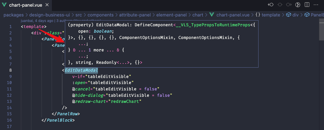 Optimize Imported Vue Component Type Info When Hover · Issue 2346