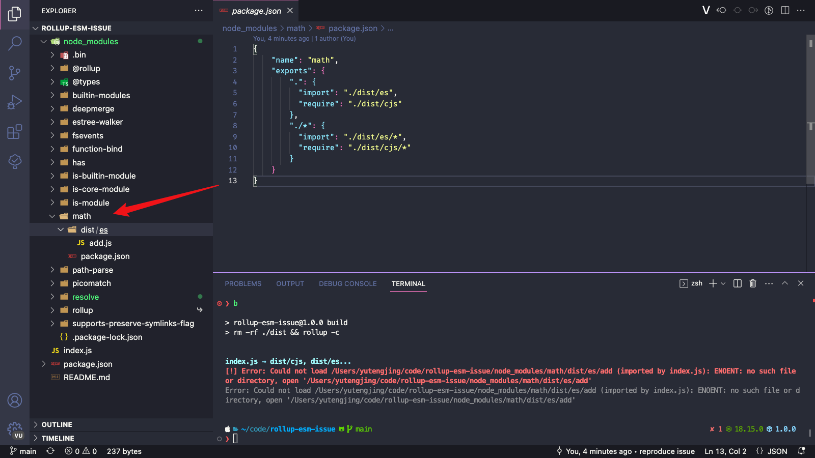 Can T Resolve The Exports Correctlly · Issue 4903 · Rollup Rollup · Github