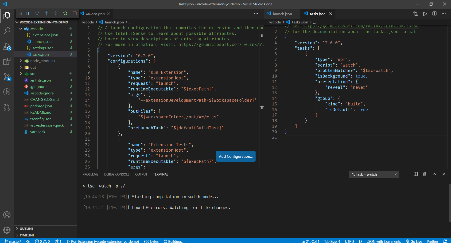 alway building and can't start extension host window · Issue #214 ...
