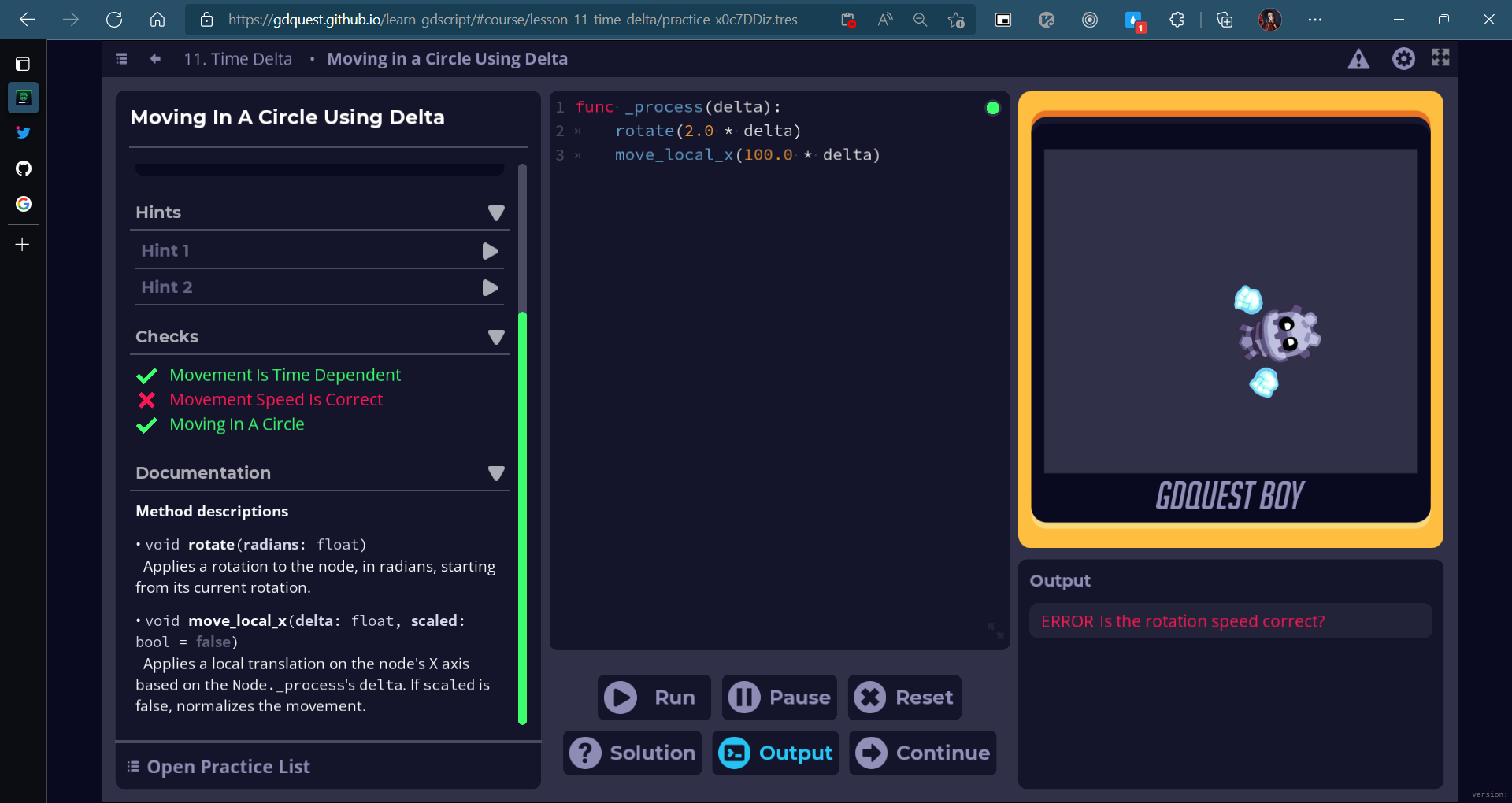 Lesson 11 practice bug ? · Issue #481 · GDQuest/learn-gdscript · GitHub