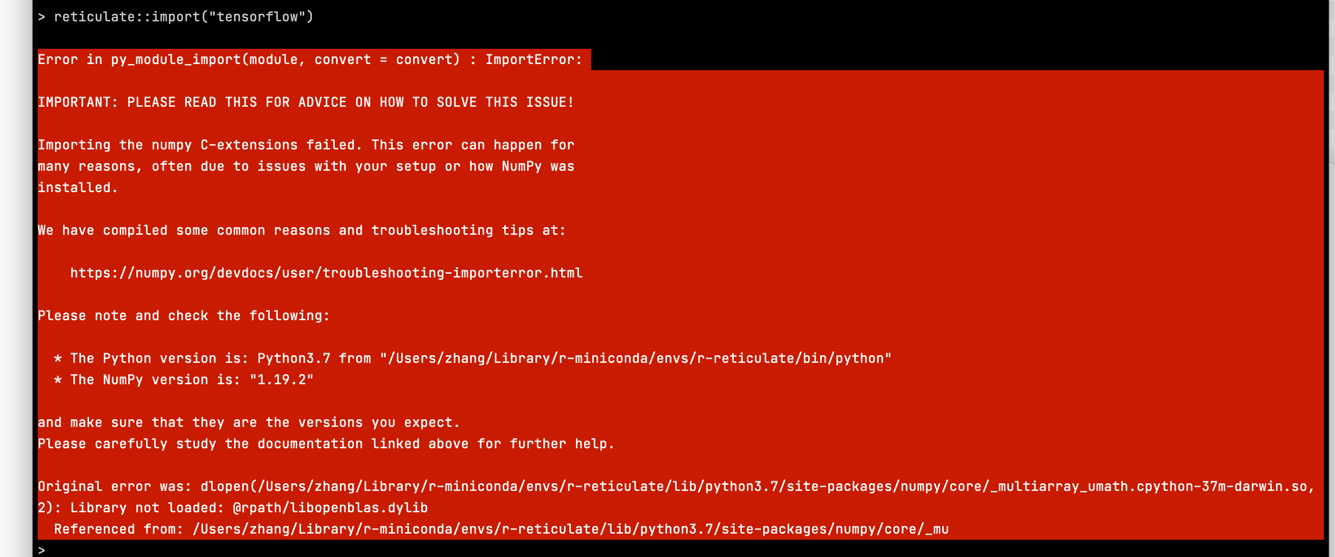 installation per instruction, but got error · Issue #463 · rstudio/tensorflow · GitHub
