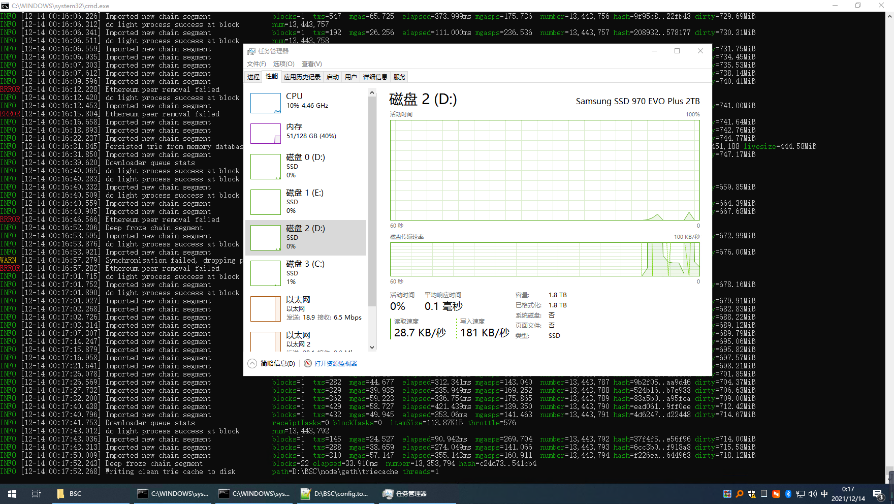 After the synchronization of my bsc node is completed, it will often appear to be behind by ...