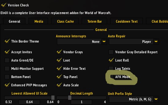 Disable AFK mode · Issue #33 · ElvUI-TBC/ElvUI_Enhanced · GitHub