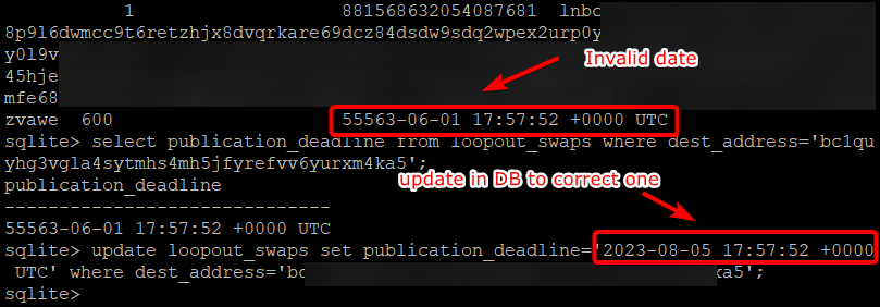 Unable to start loop in integrated mode: sql: Scan error on column index 20, name "publication ...