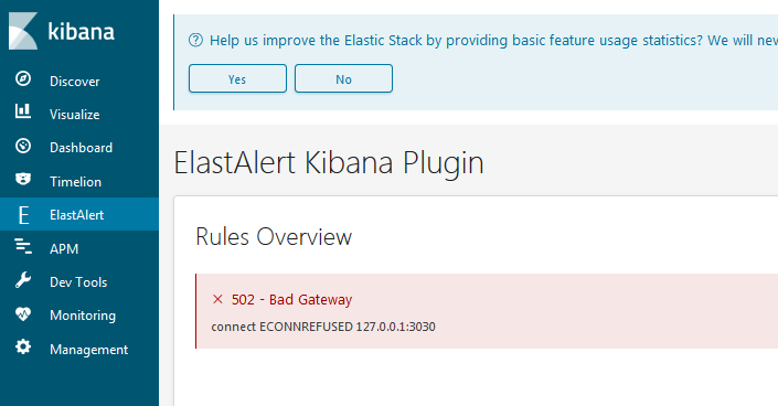 Complete redesign of plugin for Kibana 6.3 · Issue #56 · bitsensor/elastalert-kibana-plugin · GitHub