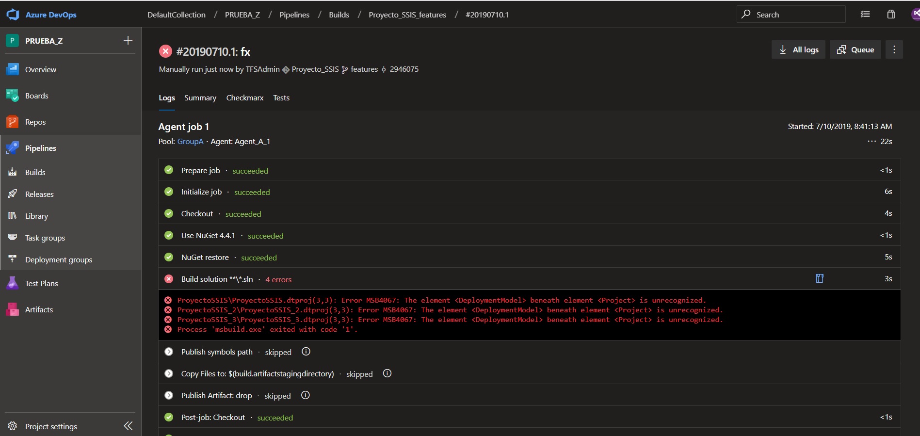 Build solutions SSIS projects with password · Issue #10863 · microsoft ...