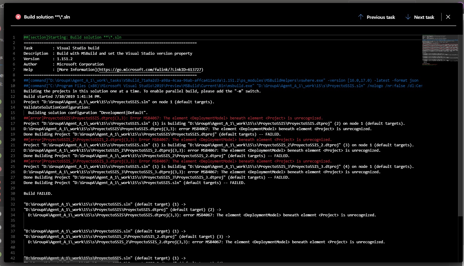 Build solutions SSIS projects with password · Issue #10863 · microsoft/azure-pipelines-tasks ...