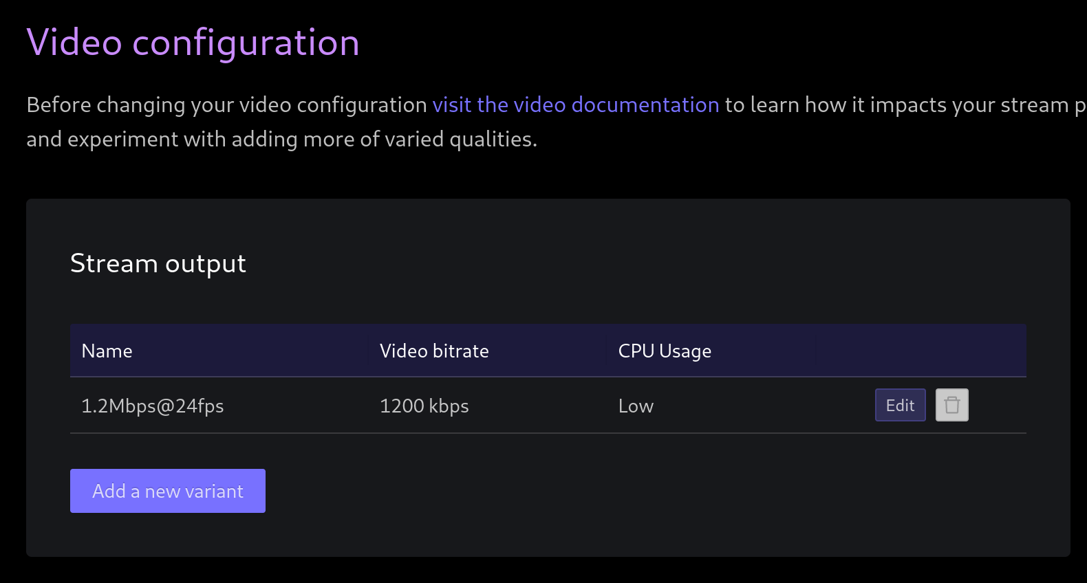 Video variant admin interface should start with the default setting values · Issue #1946 ...