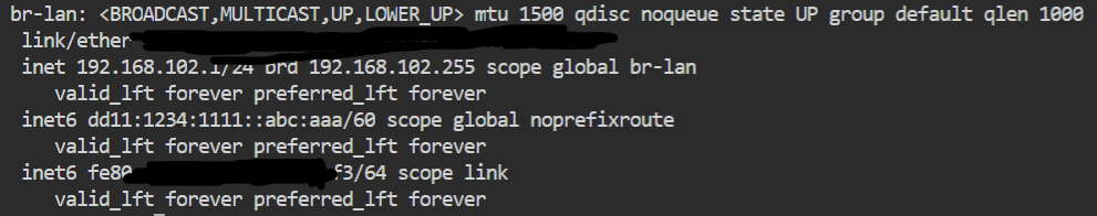 网卡状态显示的ipv6地址后缀不会跟随设置改变 · Issue #6042 · coolsnowwolf/lede · GitHub