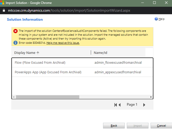 Admin Components Solution Import Failure · Issue #741 · microsoft/powerapps-tools · GitHub