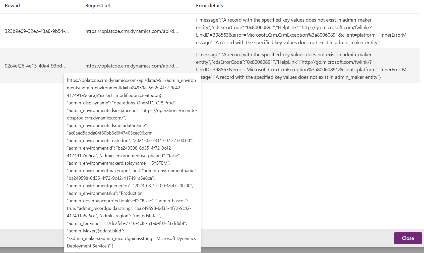 [CoE Starter Kit - BUG] Power Platform Dataflow Error on BYDOL Makers for F&O environments ...