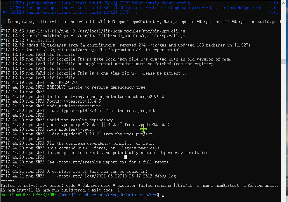Build Failed · Issue #1702 · dotnet-architecture/eShopOnContainers · GitHub
