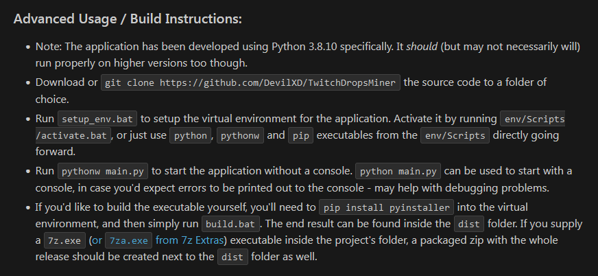 Error when launching the compiled .exe · Issue #51 · DevilXD/TwitchDropsMiner · GitHub