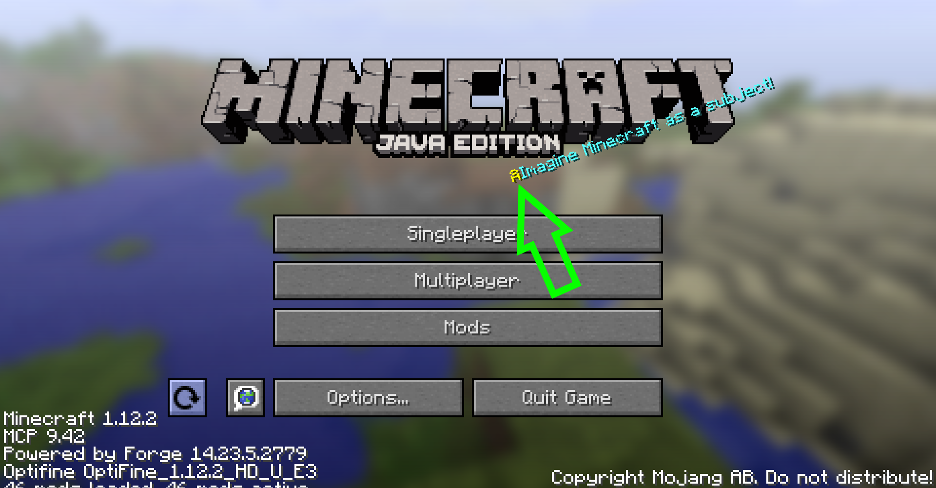 Splash text Glitch · Issue #334 · lumien231/Custom-Main-Menu · GitHub
