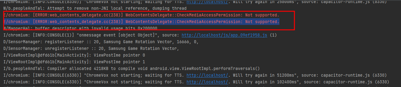 E/chromium: [ERROR:web_contents_delegate.cc(238)] WebContentsDelegate ...