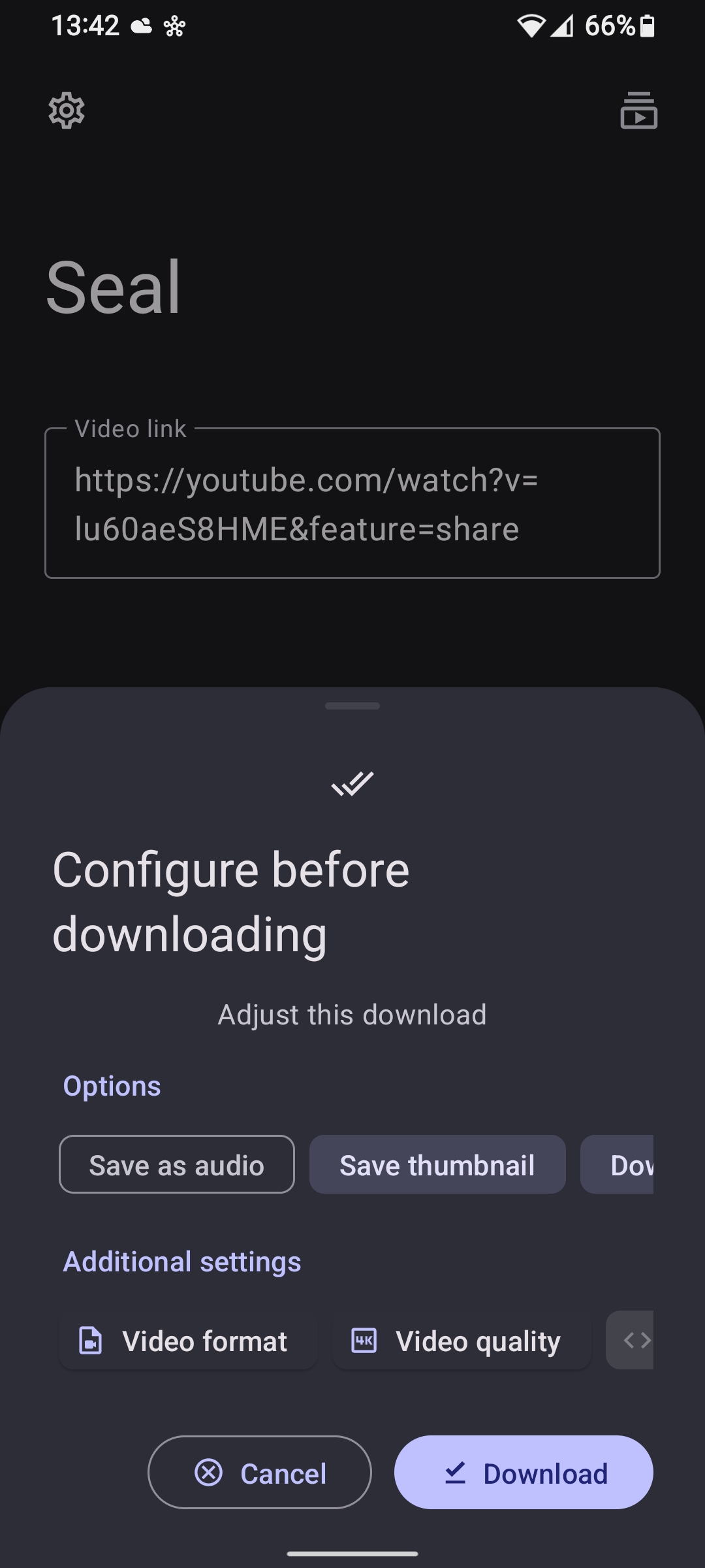 Share sheet style download option · Issue #67 · JunkFood02/Seal · GitHub