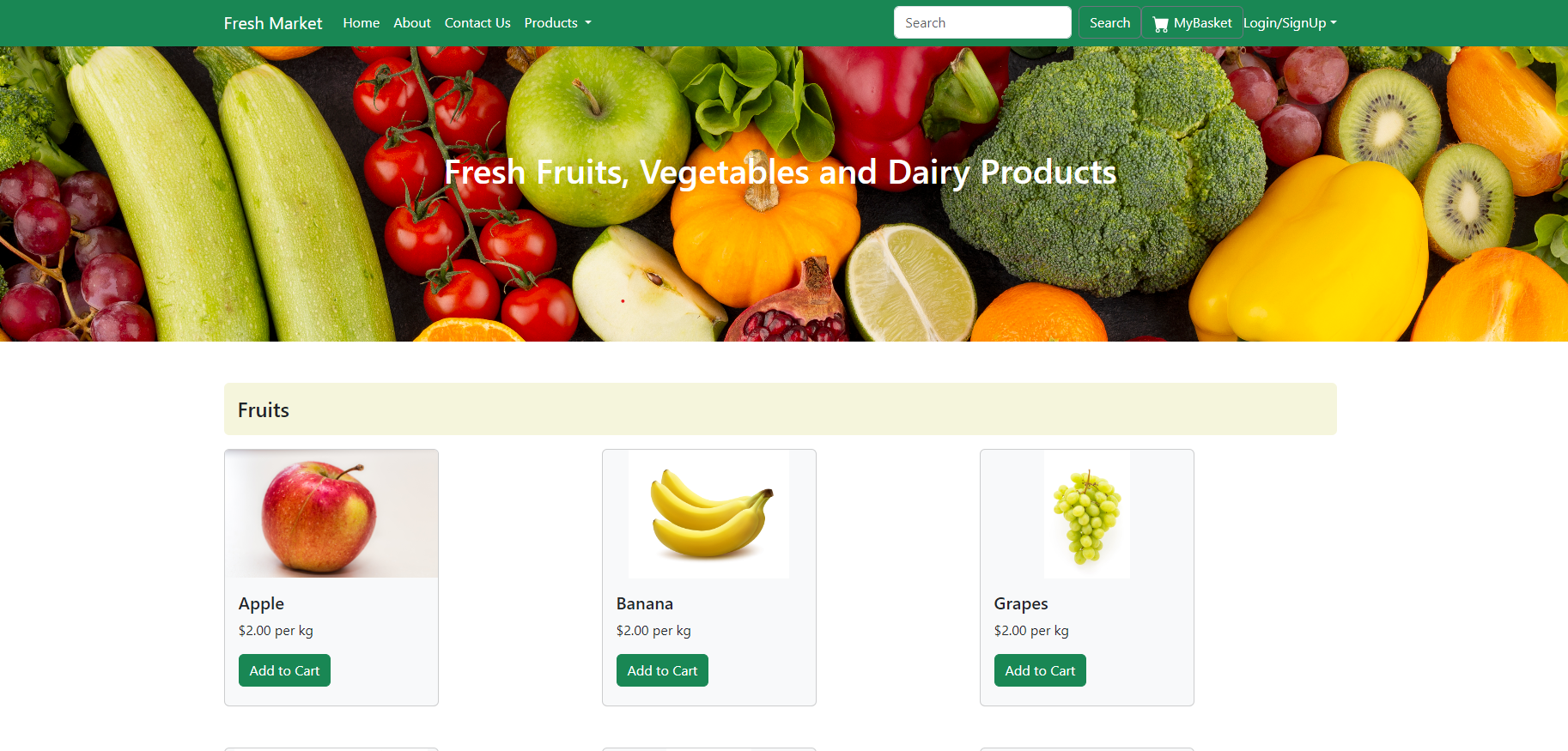 GitHub - SujataPrabhakar/E-commerce-Website-Frontend: Frontend of E-commerce website Fresh ...