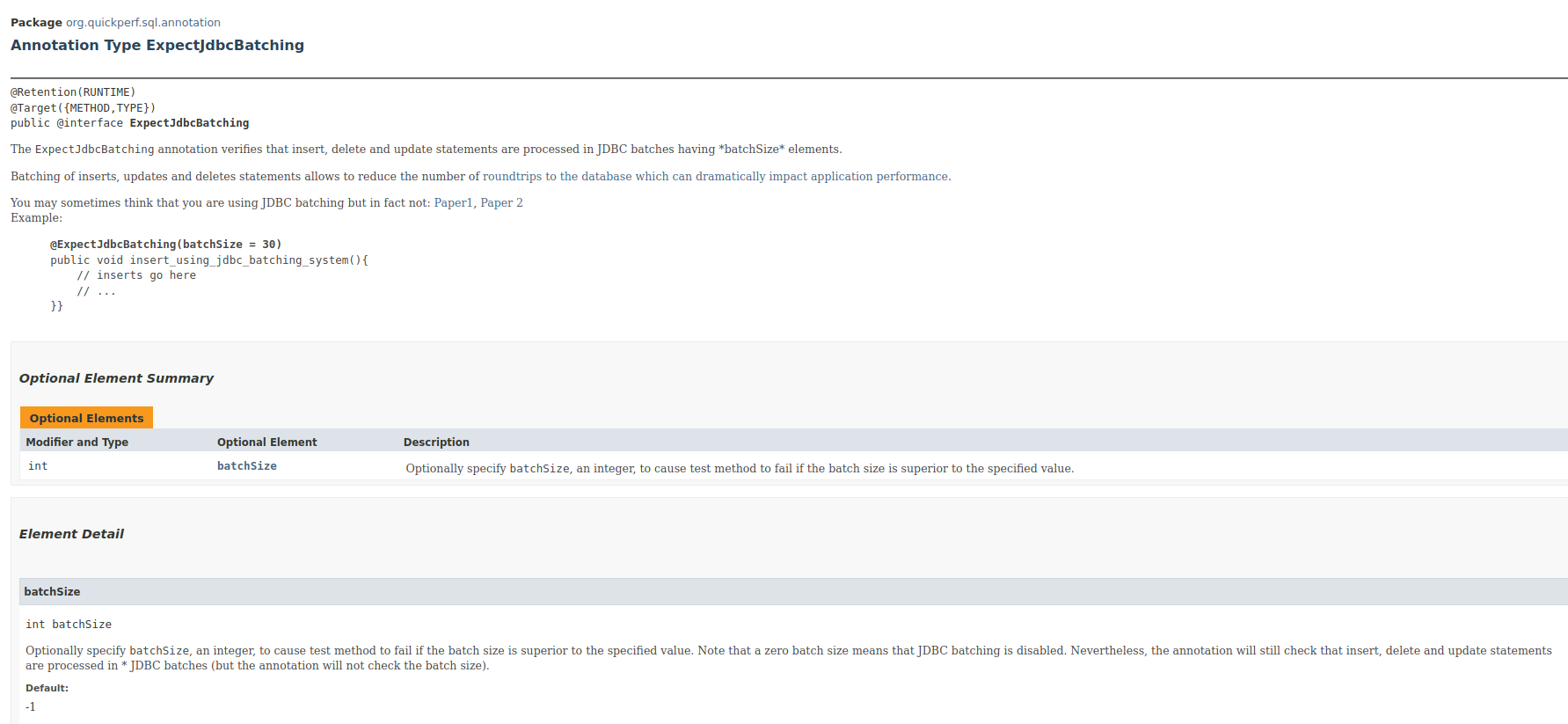 Add Javadoc to SQL annotations · Issue #90 · quick-perf/quickperf · GitHub