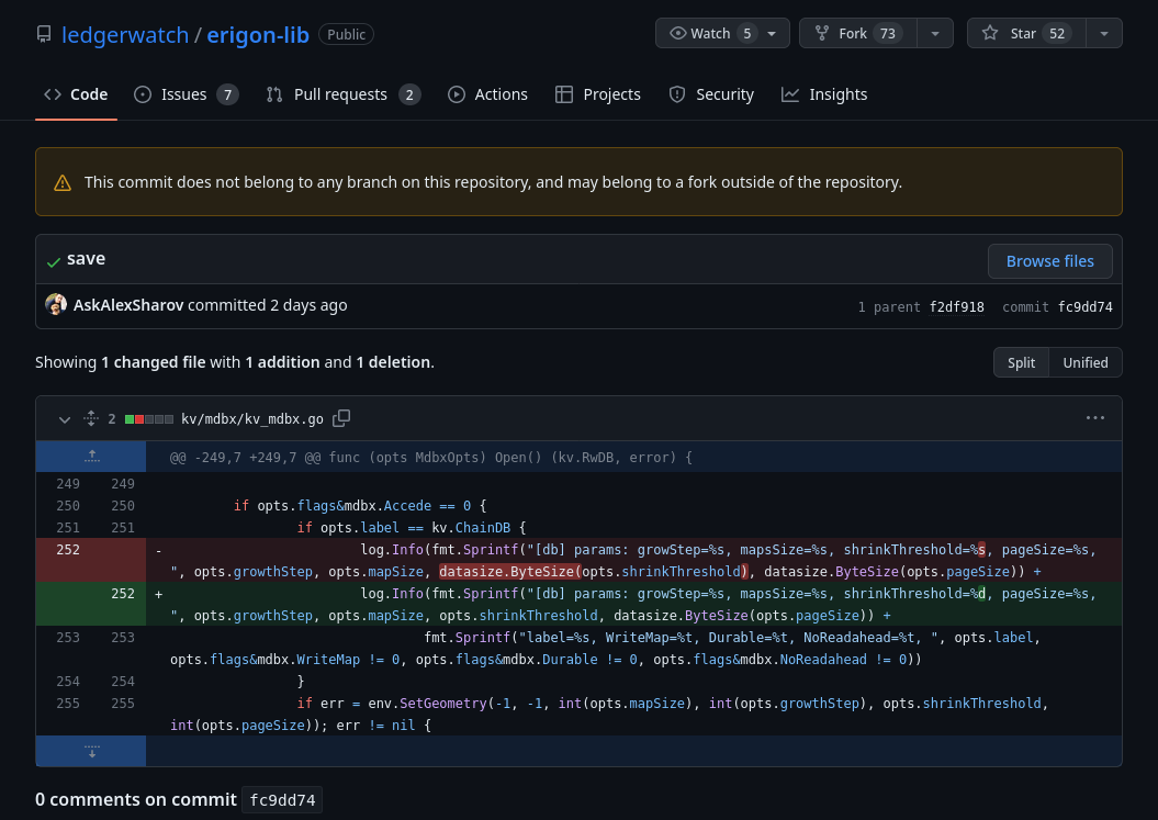 PR 7370 relies on a commit outside of the visibility scope · Issue #7383 · erigontech/erigon ...