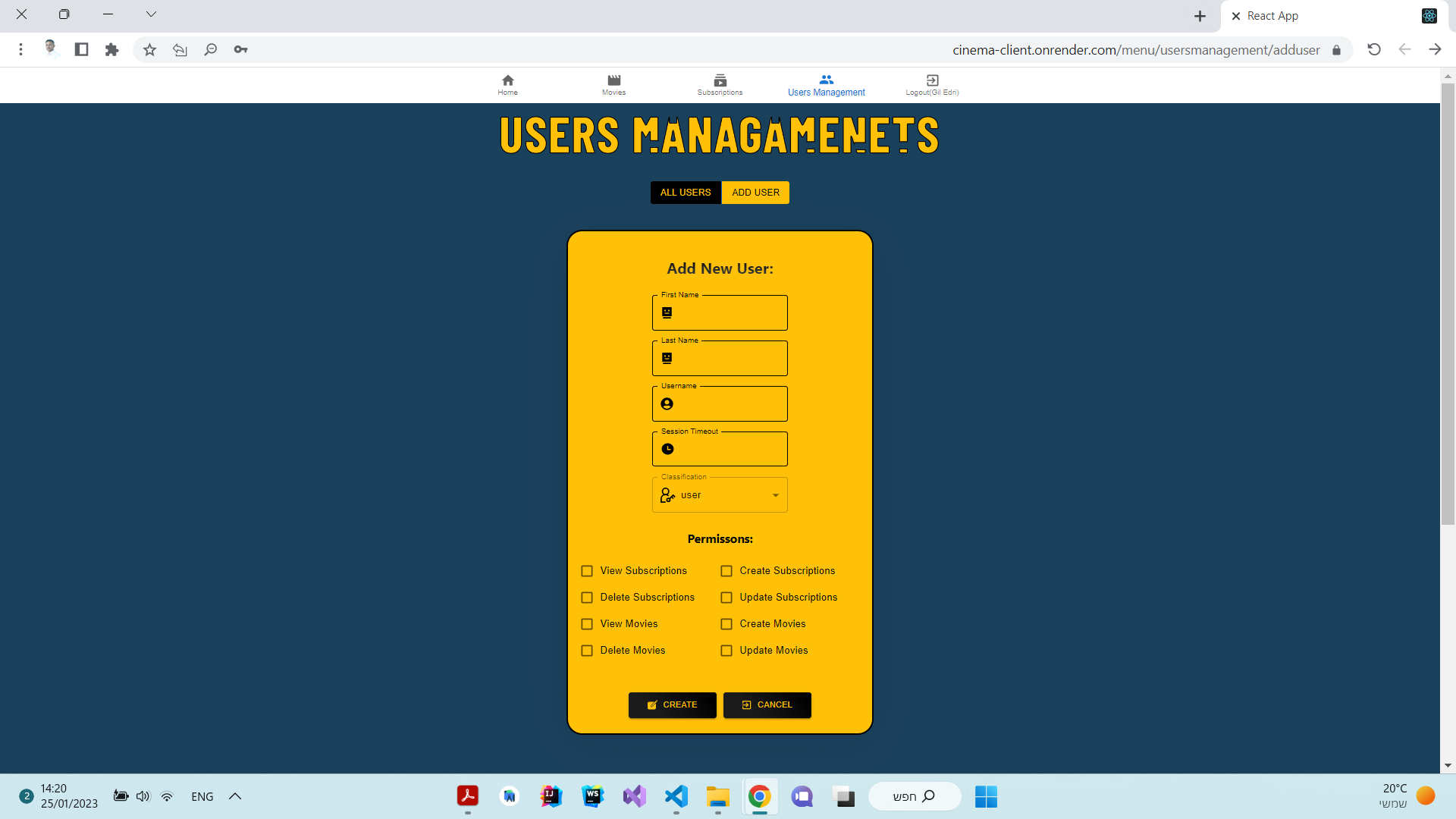 GitHub - giledrix/Subscriptions-API: Movies & Subscription management Web application - My first ...