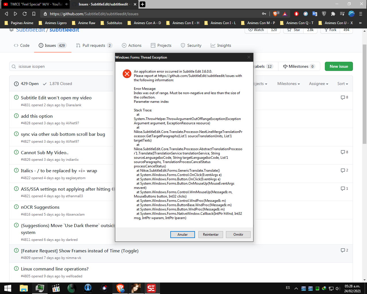 Translate Error · Issue #4842 · SubtitleEdit/subtitleedit · GitHub