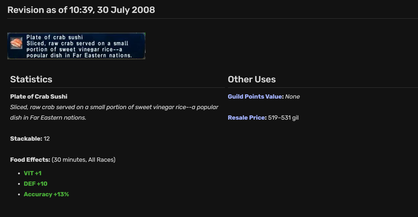 Crab sushi has post nerf prices. · Issue #5262 · EdenServer/community · GitHub