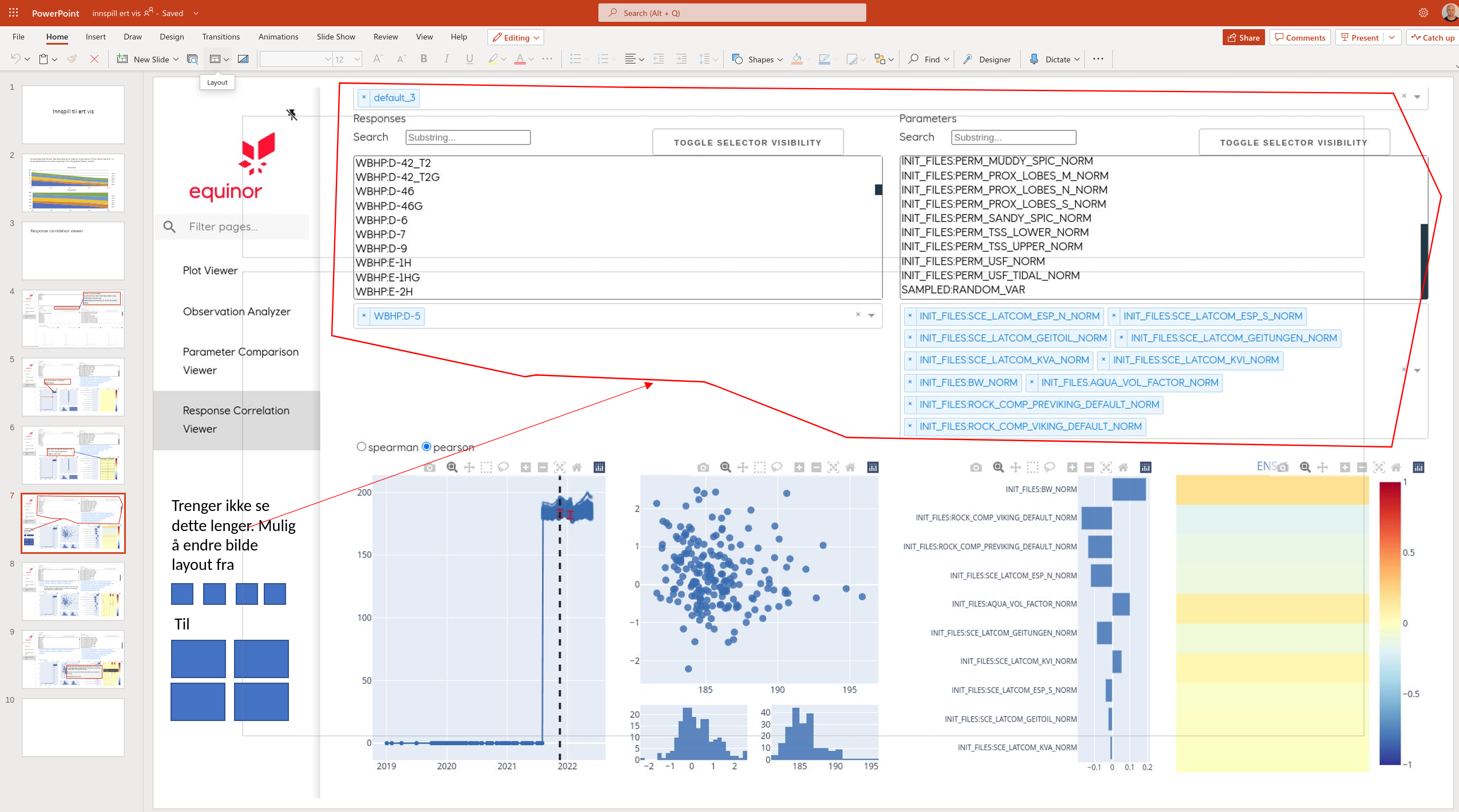 Response correlation viewer - Change layout of charts · Issue #303 · equinor/webviz-ert · GitHub