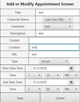 GitHub - Jugarcia15/Appointment-scheduler-application: Java Database ...