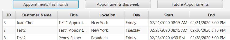 GitHub - Jugarcia15/Appointment-scheduler-application: Java Database ...