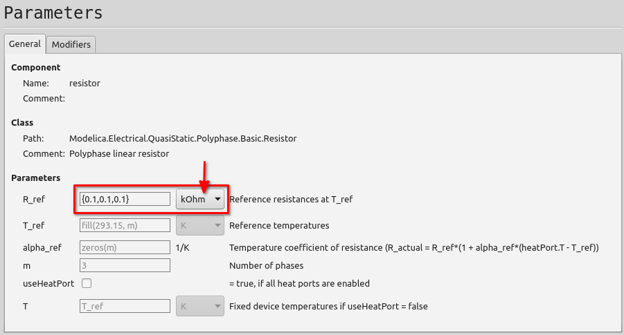 Problem with switching units of vector parameters using the GUI of OMEdit · Issue #10226 ...