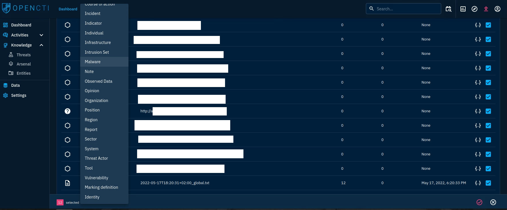 Bug in object types list in copy/paste text content · Issue #2087 · OpenCTI-Platform/opencti ...