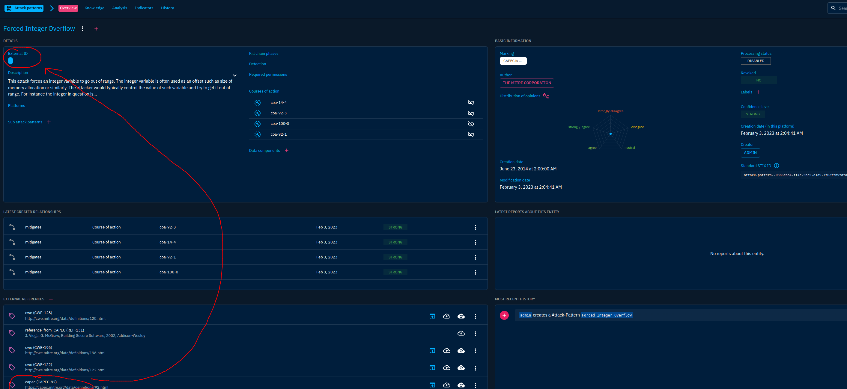 Capec External Id Not Captured · Issue 331 · Opencti Platform Client Python · Github