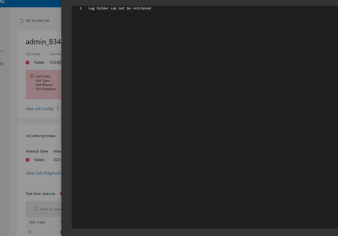 Stdout And Stderr Of Job Details Log Folder Can Not Be Retrieved · Issue 5665 · Microsoftpai