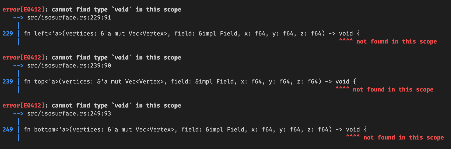 Trying to return `c_void` should suggest to return `()` instead · Issue #100972 · rust-lang/rust ...