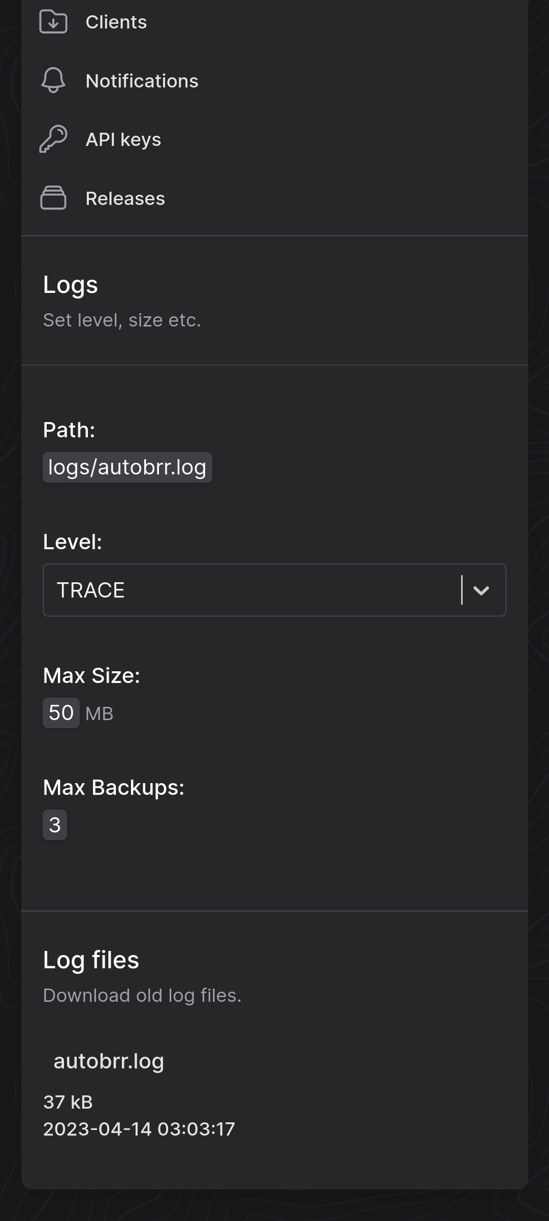 [BUG] web ui: logs download button doesn't show on mobile device. · Issue #835 · autobrr/autobrr ...