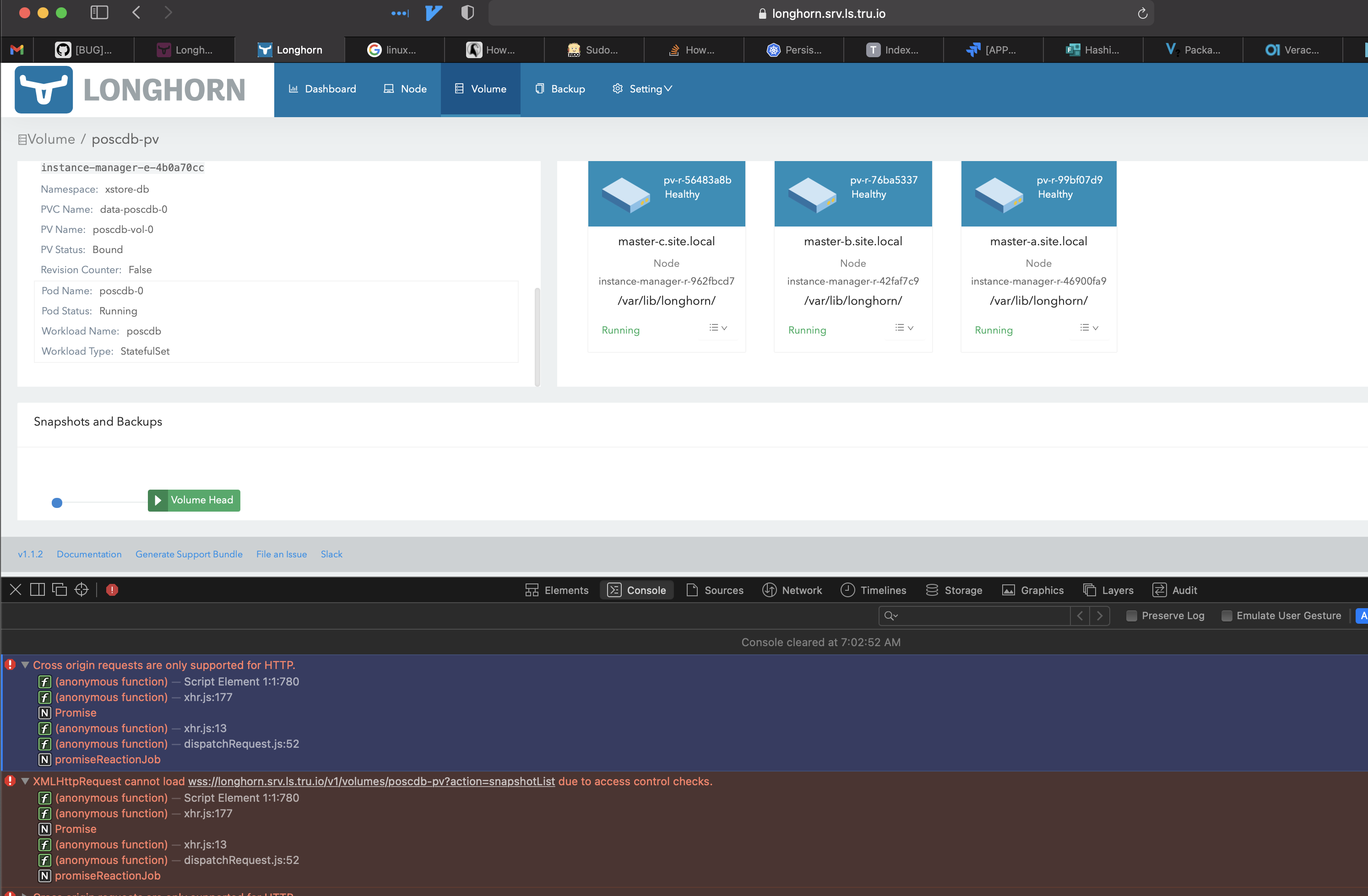 [BUG] v1.1.2 UI "Take Snapshot" & "Create Backup" buttons disabled · Issue #2834 · longhorn ...