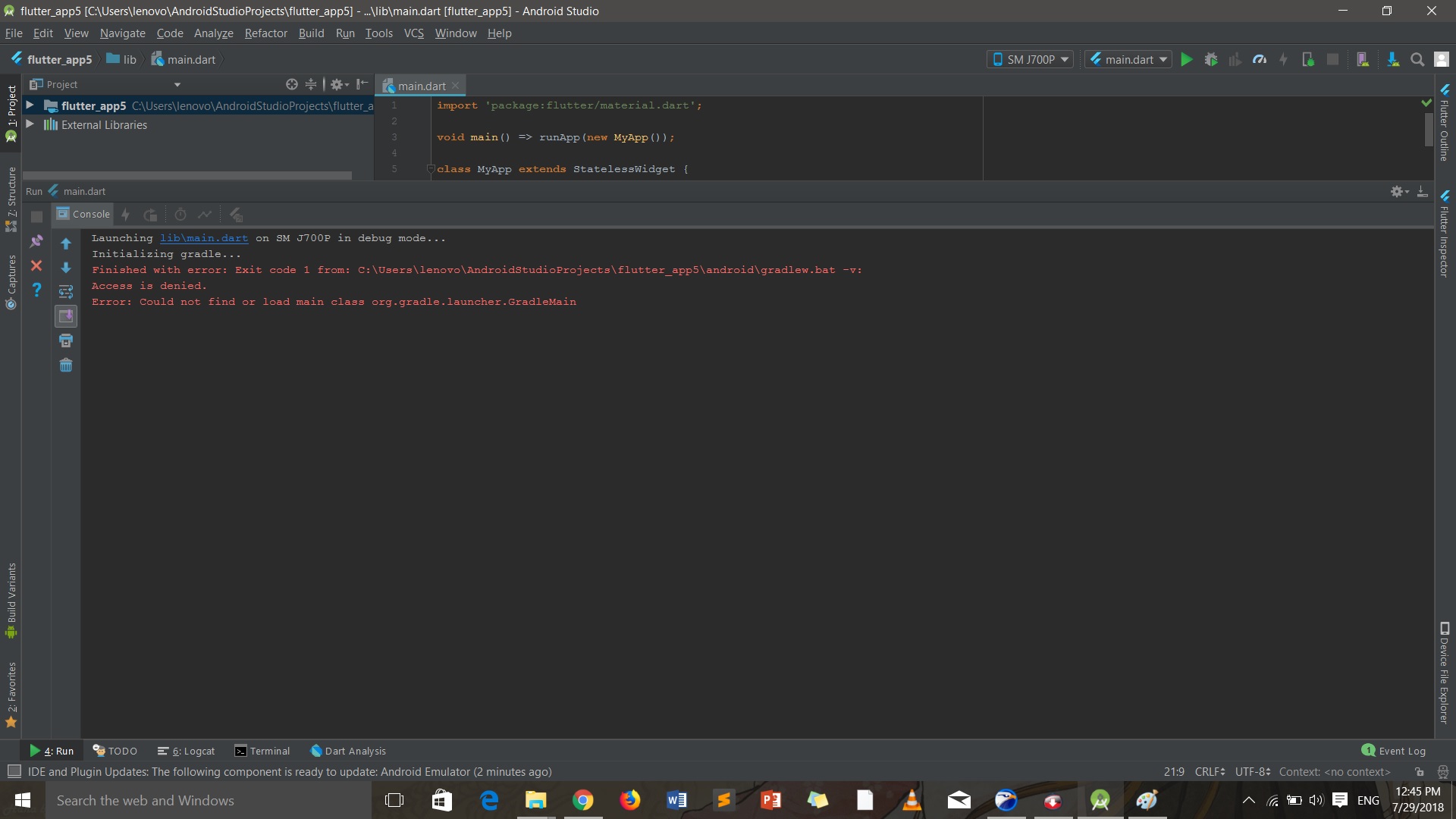 gradle initializing taking forever · Issue #15106 · flutter/flutter ...