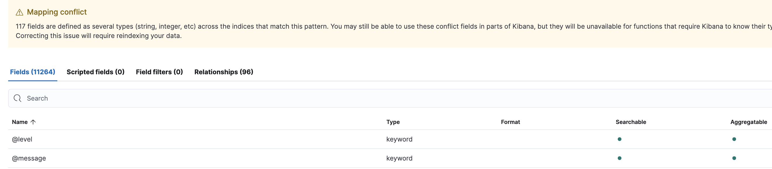 Ability to identify which field have mappings conflicts in Data Views · Issue #168874 · elastic ...