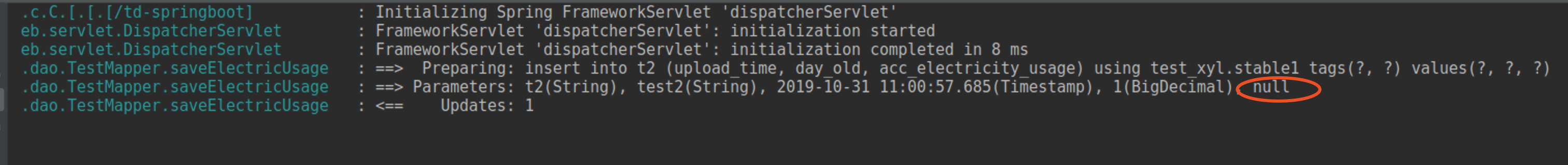 Error when integrating Tdengine with mybatis: the column. data type is float in TDengine ...