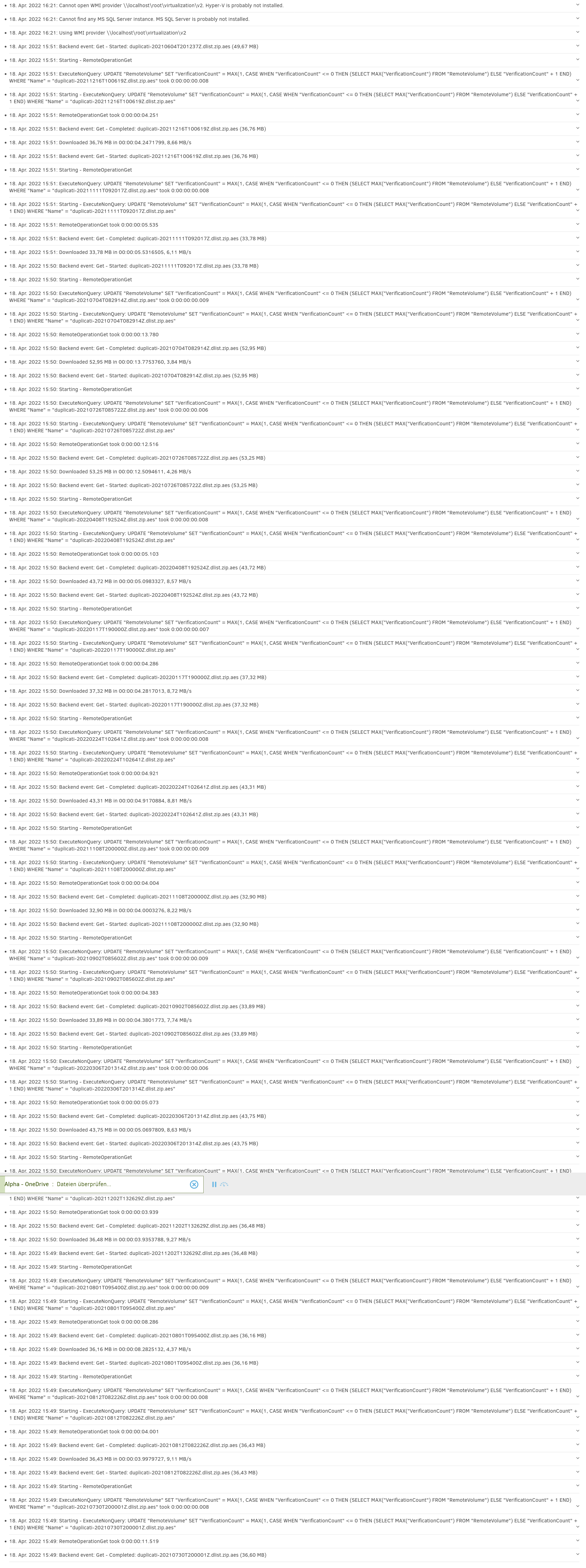 Backup stalls at verification · Issue #4709 · duplicati/duplicati · GitHub