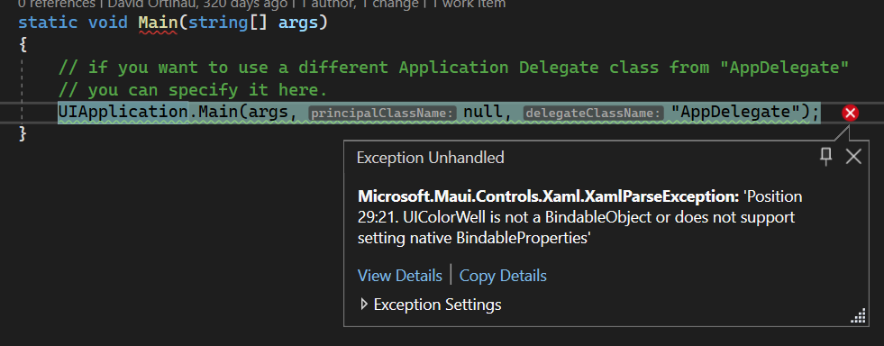 Error running an iOS Native View · Issue #6757 · dotnet/maui · GitHub