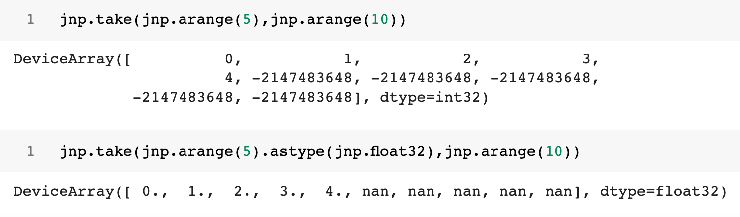 Discrepancy between np.take and jnp.take · Issue #10967 · google/jax ...