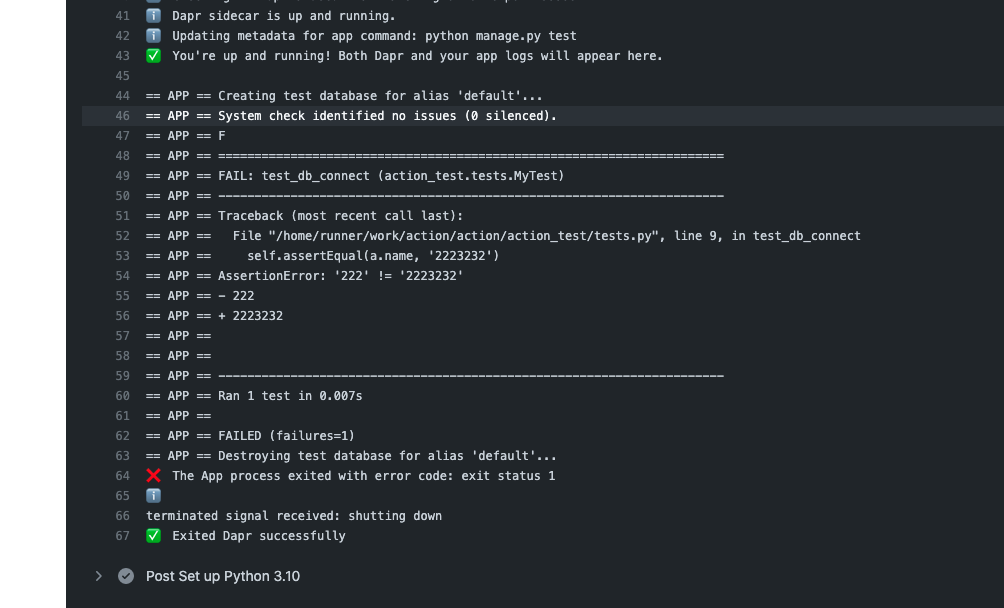 How dapr run django ut in github action · Issue #4053 · dapr/dapr · GitHub