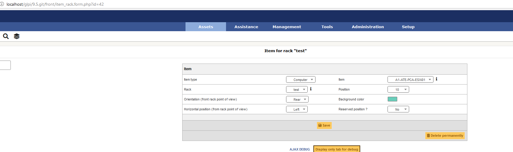 Racks are changing rear and front images of assets · Issue #7502 · glpi ...